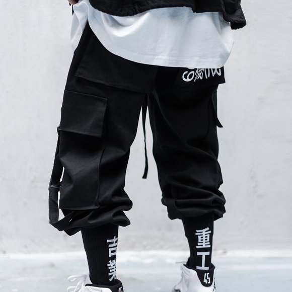 Niepce Inc | Pants | Streetwear Japanese Kanji Harajuku Joggers Relaxed ...